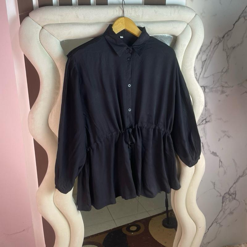 Neta Blouse Atasan Wanita Rayon Lengan Panjang Flowy// Kemej - Shop ...