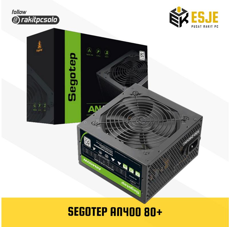 SEGOTEP AN400W (400W 80PLUS WHITE Full Range PSU Flat Cable Non Modular ...