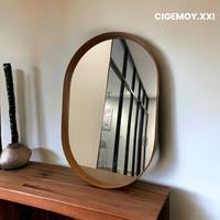 Promo Cermin Oval Kapsul Dinding Aesthetic Frame Hitam Putih [GARANSI ...