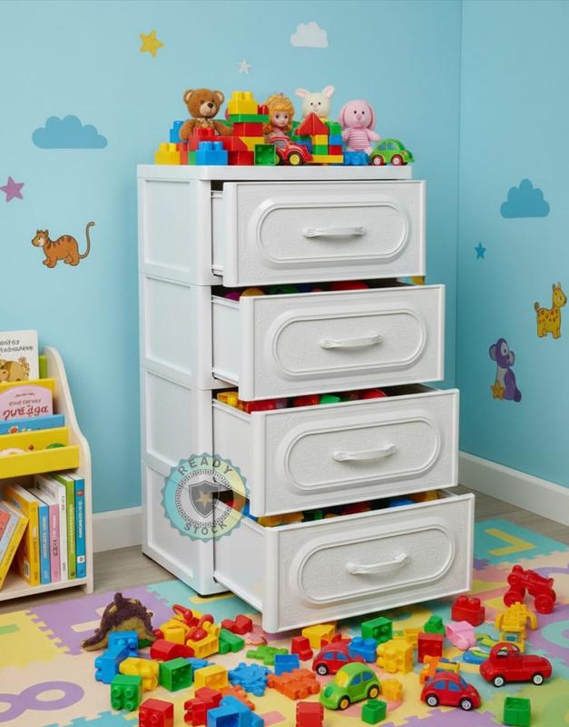 Lemari Plastik Susun Karakter Bear 4 Dan 5 Tingkat Tempat Penyimpanan ...