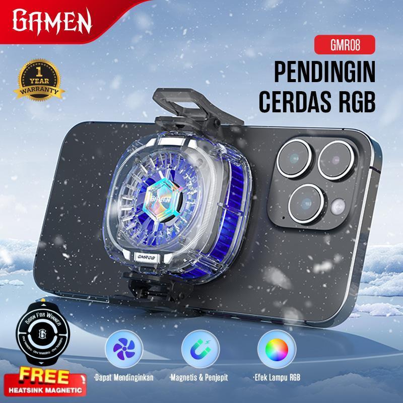 GAMEN GMR08 Fan Cooler Transparant RGB, Ponsel Pendingin Handphone ...
