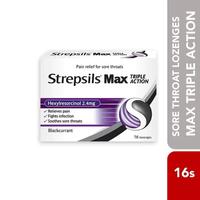 Jual READY Strepsils Max Triple Action Blackcurrant Lozenges 16’s ...