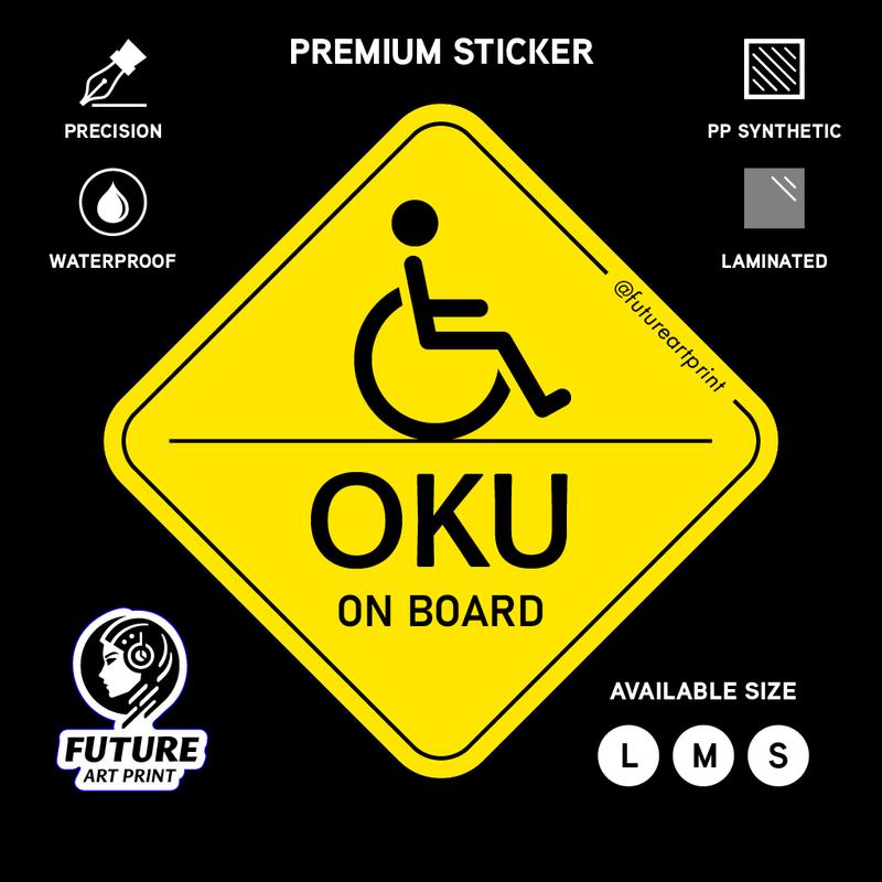 OKU on Board. Orang Kurang Upaya. Handicapped Disabled. Premium ...