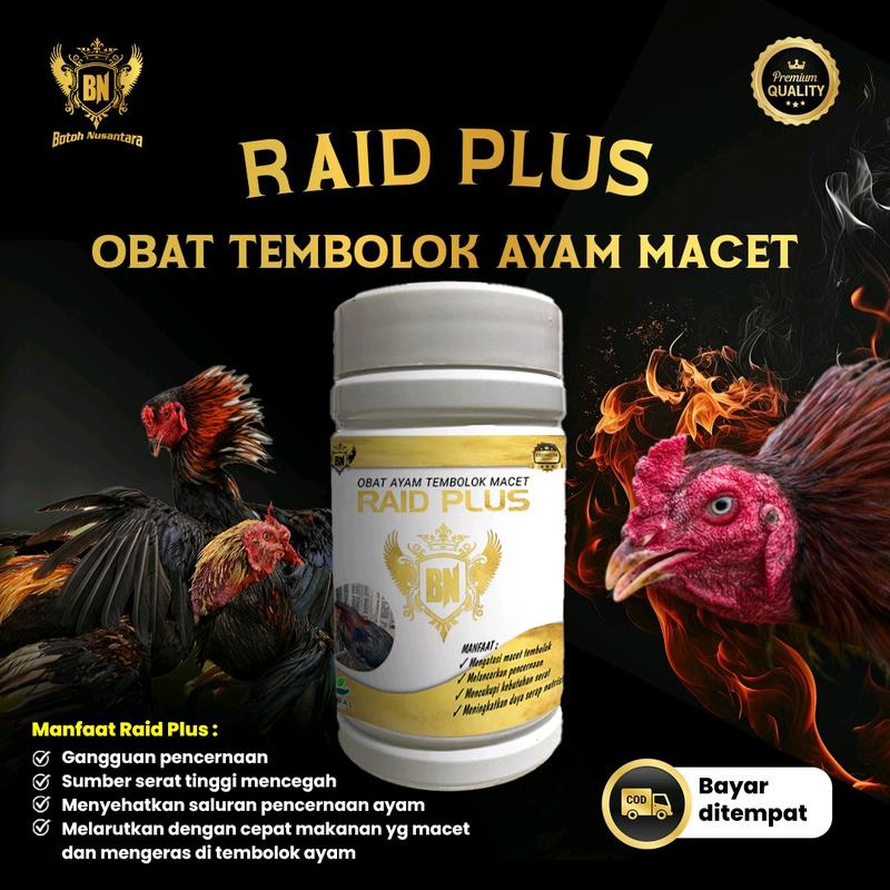 RAID PLUS Obat ayam tembolok macet keras agar normal pencernaan - Shop | Tokopedia