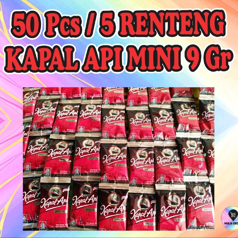 50PCS / 5 RENTENG KAPAL API MINI 6GR (TANPA GULA) - Shop | Tokopedia
