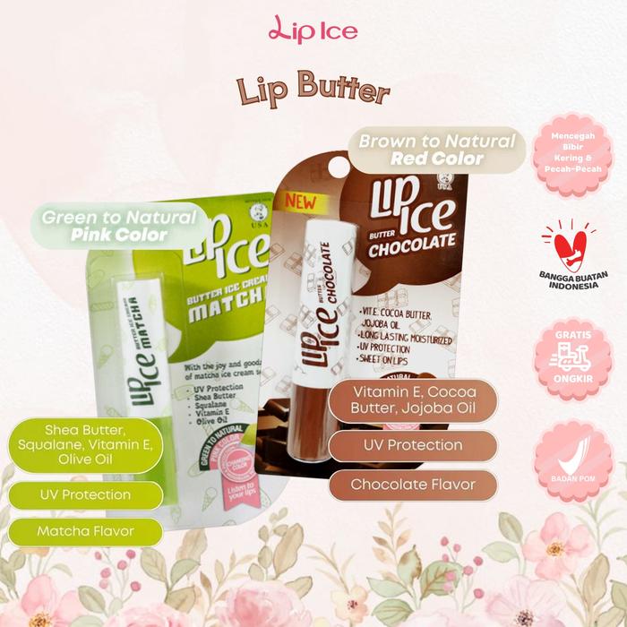 Jual LIP ICE Butter Ice Cream Changing Color Lip Balm Matcha ...