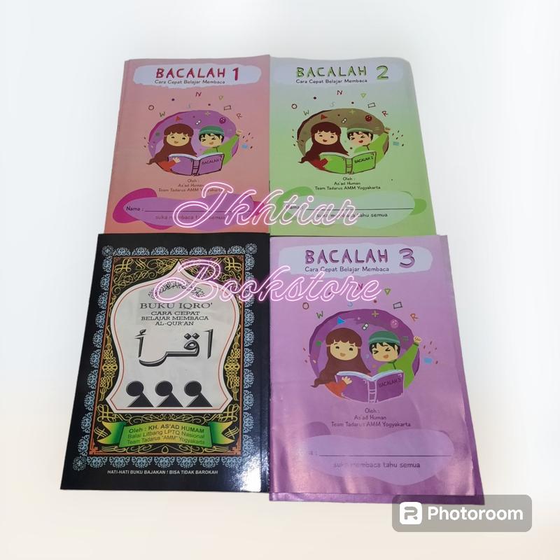Paket 4 buku Iqro bendel besar dan bacalah jilid 123 - Shop | Tokopedia
