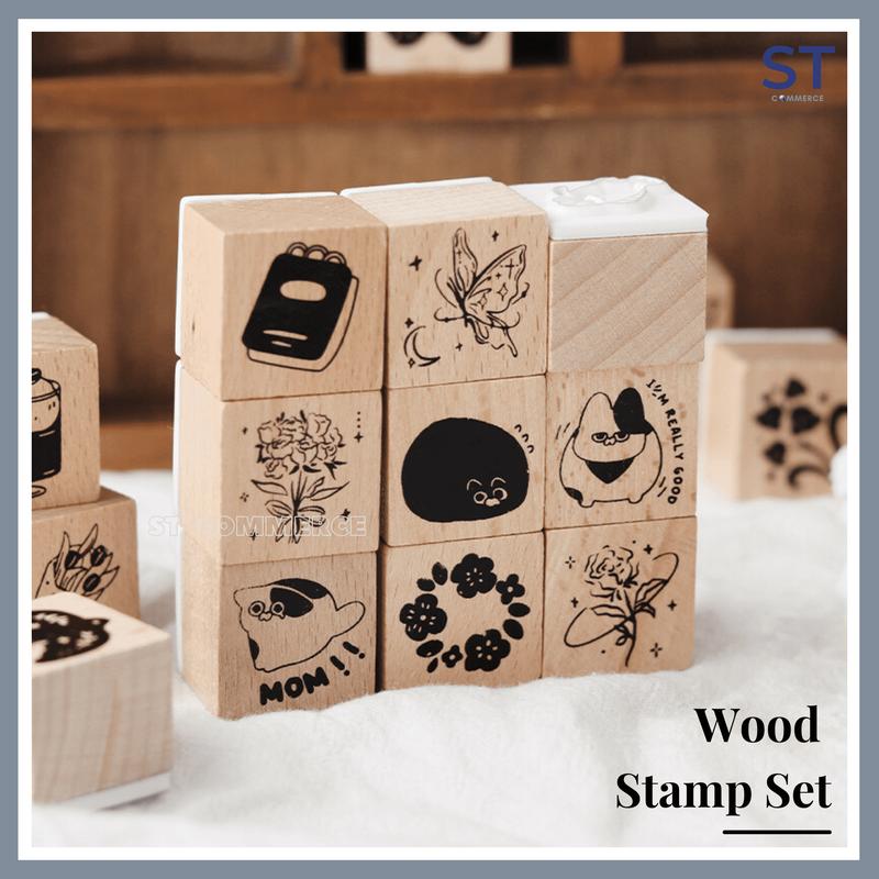 4 PCS/SET Minimalist INS Style Vintage Wooden Chop Stamp Set - TikTok ...