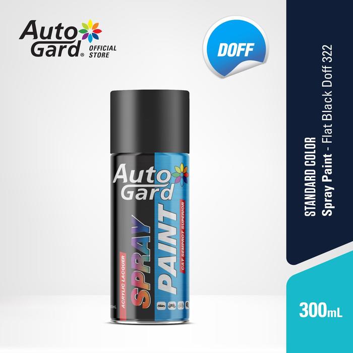 Promo AutoGard Flat Black Doff AG-322 Cat Semprot Akrilik Mobil Motor ...