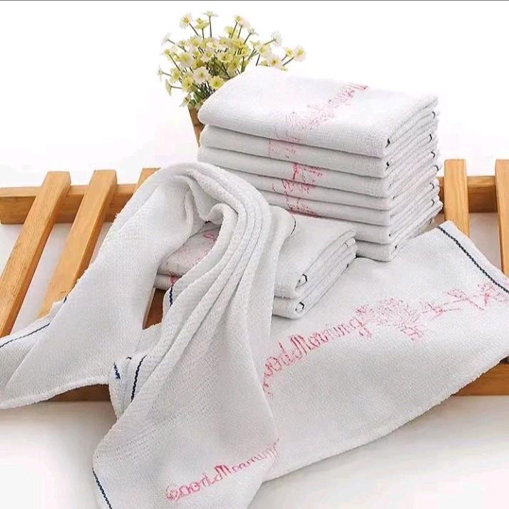 Good Morning Towel 83/96 Face Towel White wash cloth 100% Cotton ...