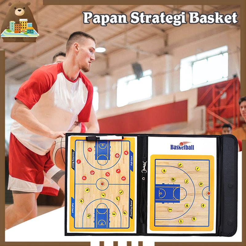 Papan Strategi Basket Magnet Pelatih Basket Papan Taktik Folding ...