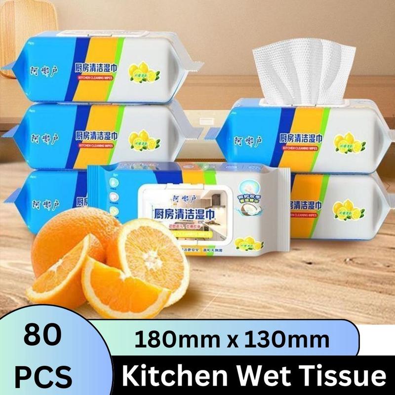80pcs Wet Kitchen Towel Extra Strong Kitchen Wet Tissue With - TikTok ...