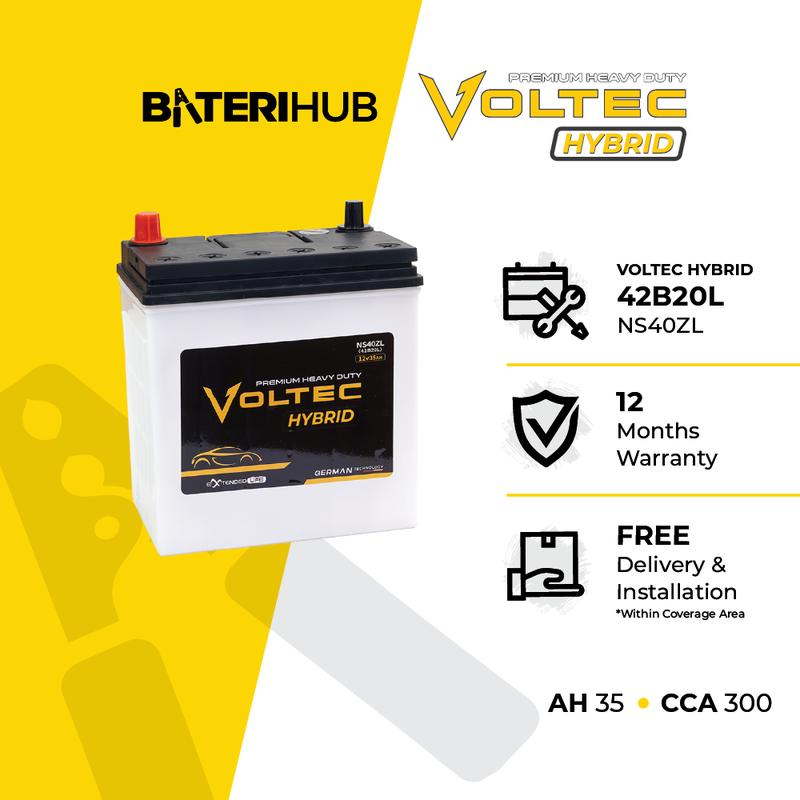 [ FREE INSTALLATION ] 42B20L | Voltec Hybrid WET | Car Battery - TikTok ...
