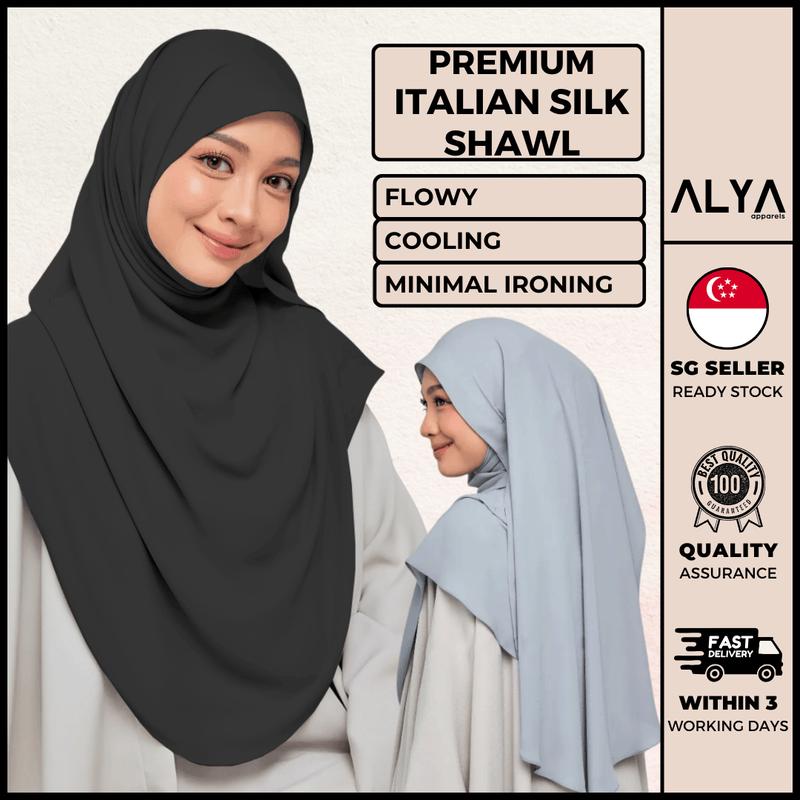 Premium Italian Silk Shawl ( Alya Apparels / Triangle Shawl Butterfly ...