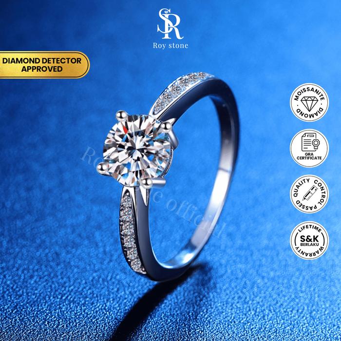 Promo Roystone_Moissanite Cincin Wanita Original Sertifikat GRA ...