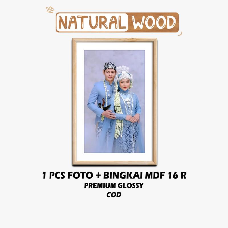 Cetak Foto 16R 40x60 CM Premium Glossy Bingkai MDF 6 mm Motif Border ...
