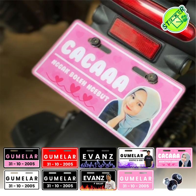 PLAT SEPEDA LISTRIK CUSTOM NAMA DAN FOTO BEBAS - Shop | Tokopedia