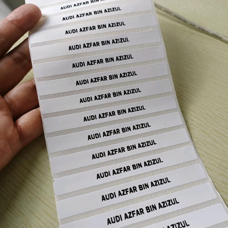 Combo Sticker Nama Transparent dan Putih 60pcs - TikTok Shop Malaysia