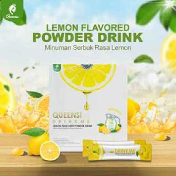 Queensi Drinkme Lemon 3 BOX (PERBOX ISI 14 PCS) Flavored Powder Drink Minuman Serbuk Rasa Lemon ...