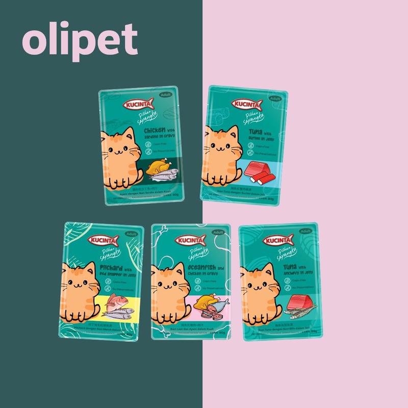 Kucinta Pouch Wet Food Pet Food 80g - Cat Wet Food - TikTok Shop Malaysia