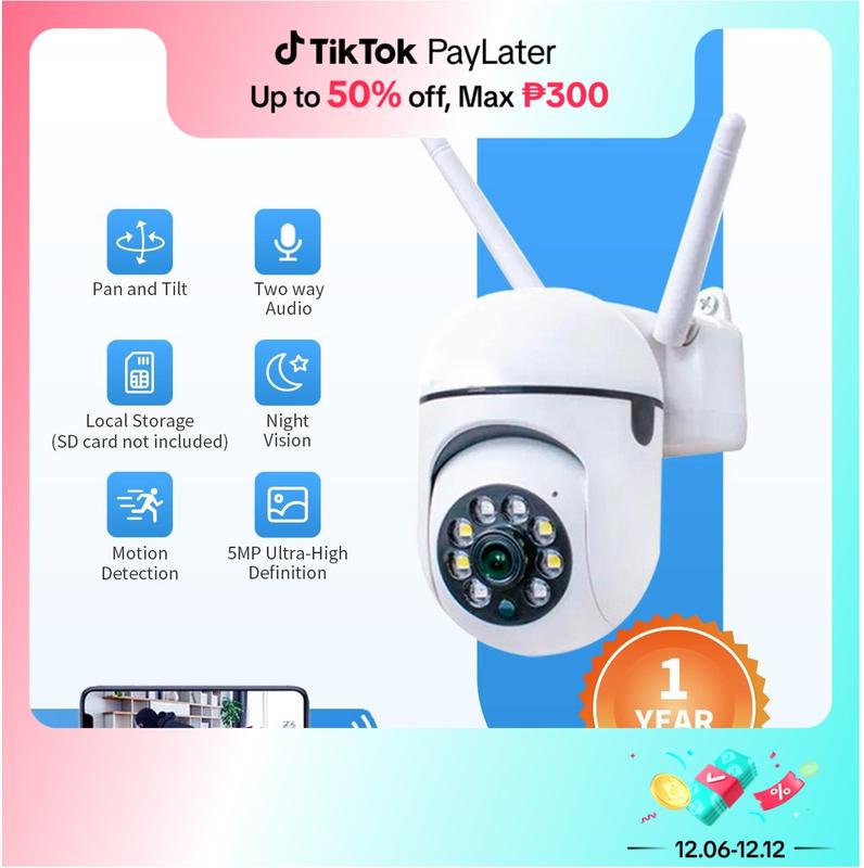 【1 YEAR WARRANTY】V380 Y33 outdoor pan/tilt body tracking HD night ...