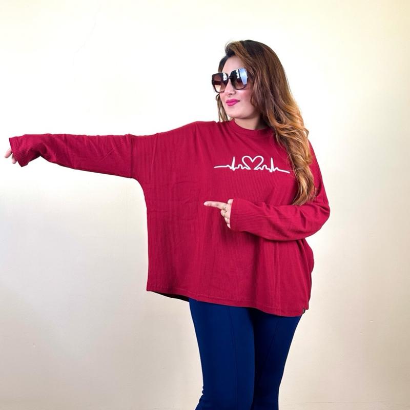 EMBROIDERY BAGGY BLOUSE,Fabrics Premium Cotton rib knit, Sof - TikTok Shop Malaysia