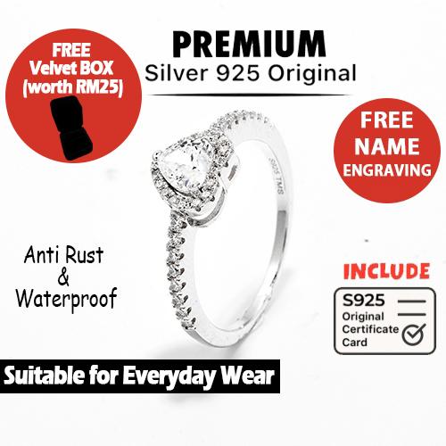 THE MATCHES STORE Silver 925 Original - Heart Ring - TikTok Shop Malaysia