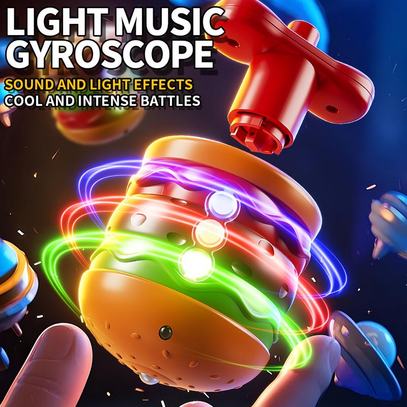 Kid Spinner Gyro Toys Electric Gyroscope Flash Laser Music Gyro ...