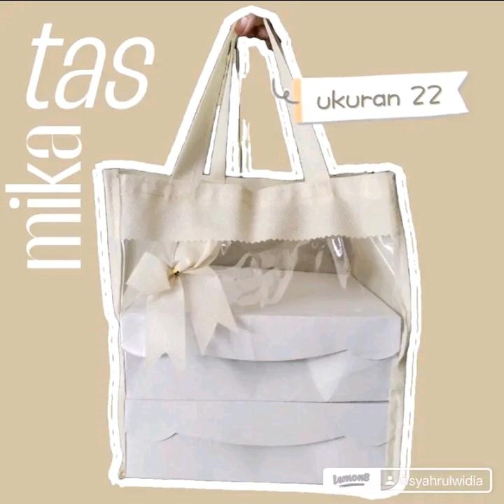 Tas Mika Cream 12pcs Ukuran 22x22 - Shop | Tokopedia