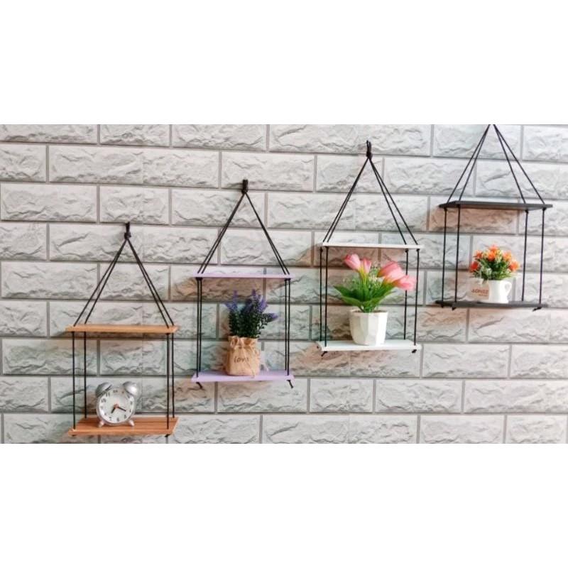 RAK AMBAL GANTUNG 2 SUSUN rak ambal gantung tali dinding - Shop | Tokopedia