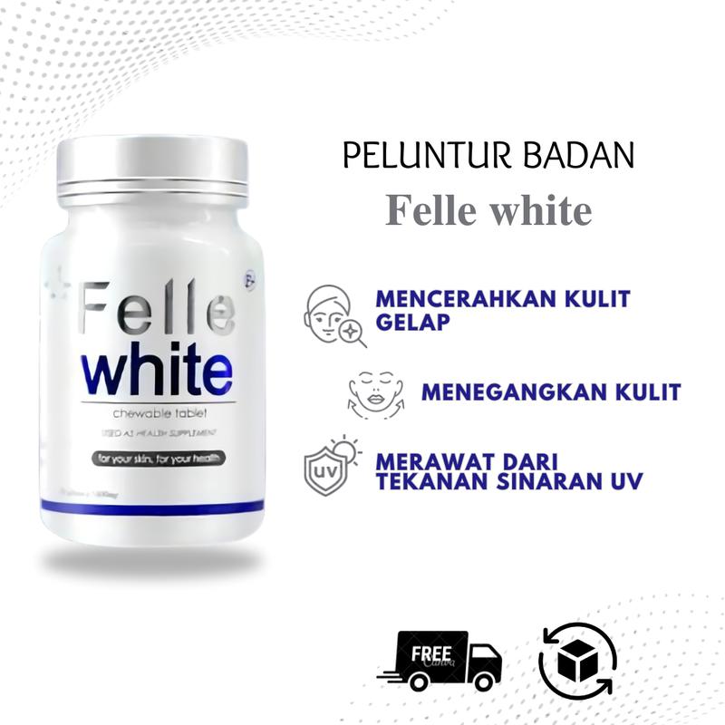 FELLE WHITE Booster Ubat Putih Original Mencerahkan Kulit Melembabkan ...