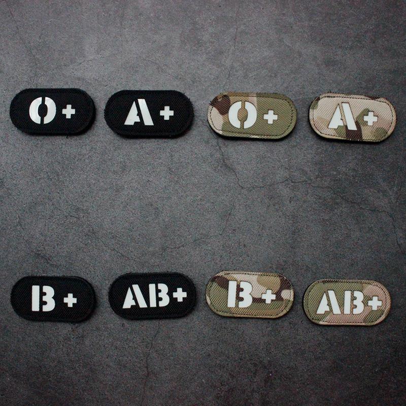 Rectangular luminous blood type badge nylon rescue blood type badge A ...
