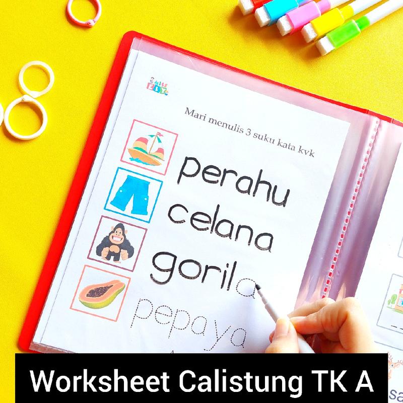 Worksheet Calistung TK A vol.1 Buku membaca - Shop | Tokopedia