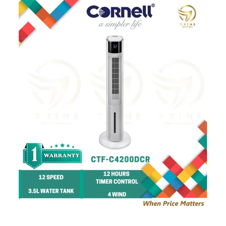 CORNELL DC MOTOR TOWER FAN AIR COOLER 3.5 LITRE WATER TANK CTF-C4200DCR ...