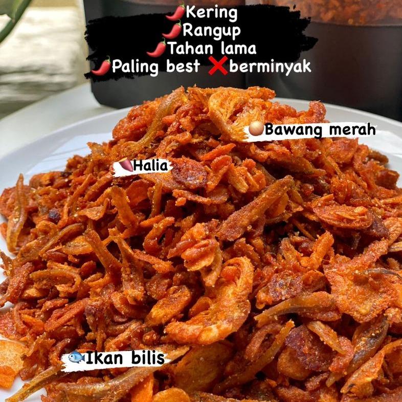 DAK MAZ: Botol 100g sambal bilis bawang yang kering rangup sedap ...