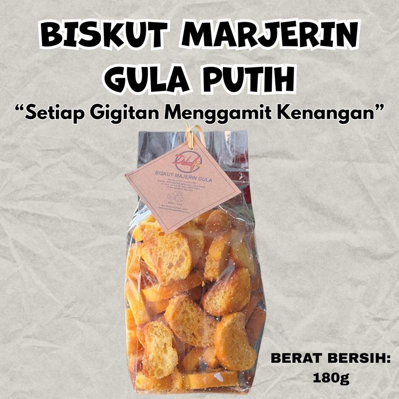 DELIMA AIN l Biskut Marjerin Gula Putih - Kudapan Marjerin Bergula ...