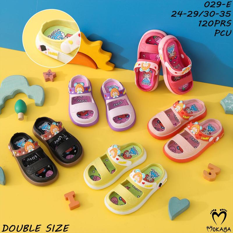 (029-E) Sandal Slop Let Anak Cewek Ban 2 Motif Minmie Colorfull - Shop ...