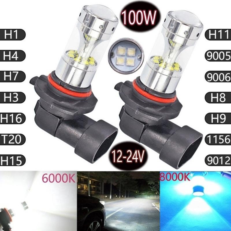 Ready Stock 2PCS H11 LED Fog Lamp 100W LED Fog Lamp Car Fog Lights ...