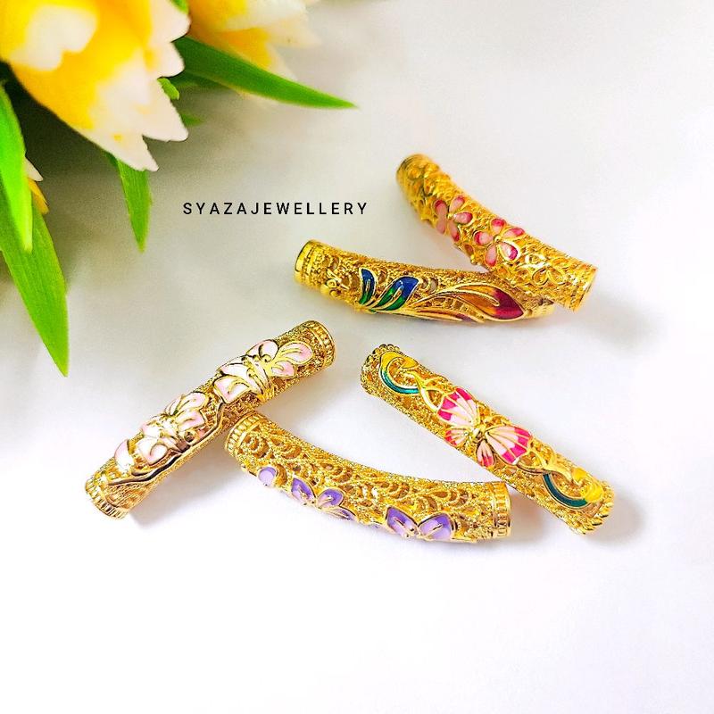 NEW - Beads Buluh Perindu Emas Sadur Persis Emas 916 Gold Plated ...