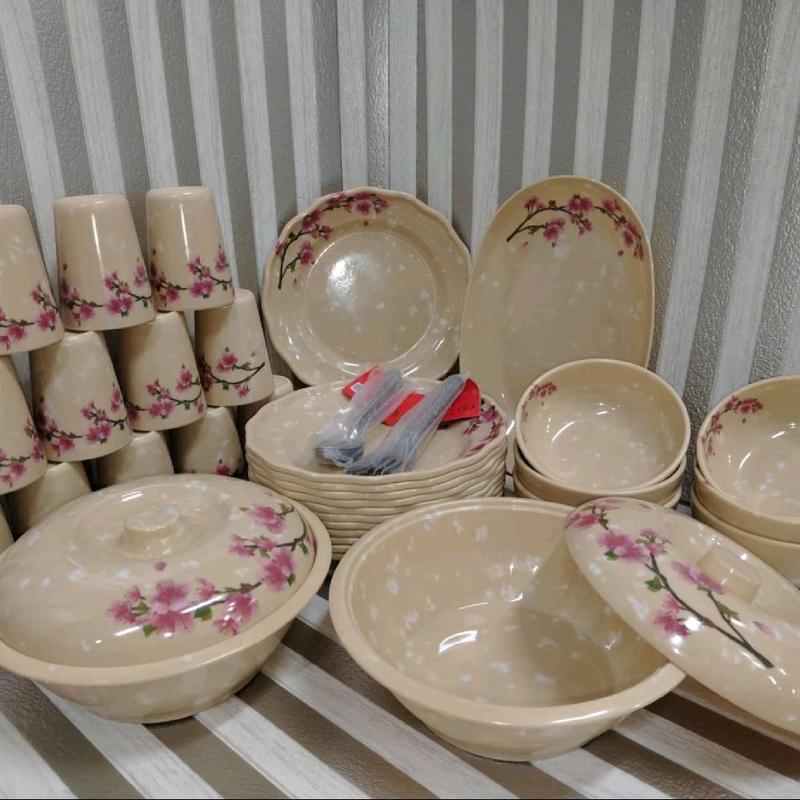 NEW SET Melamine Mocha Sakura Plate Set!!!! - TikTok Shop Philippines