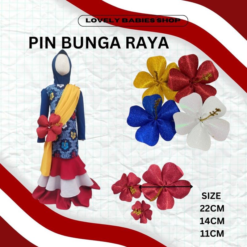 Pin Bunga raya besar MERDEKA Clips - TikTok Shop Malaysia