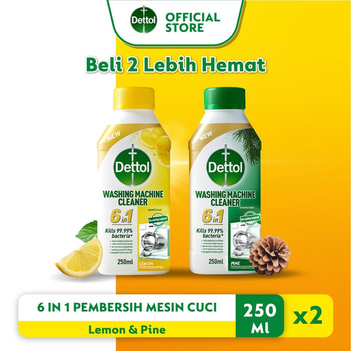 Promo [Beli 2 Lebih Hemat] Dettol Washing Machine Cleaner Lemon & Pine ...