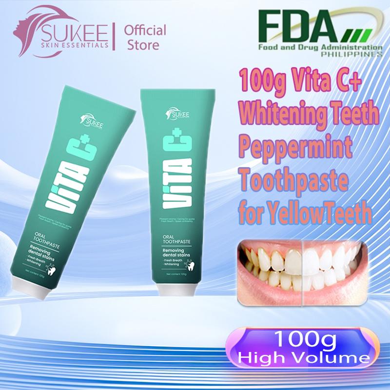 2PCS SUKEE Vita C+ Oral Toothpaste 100g Removes Tartar And Tooth ...
