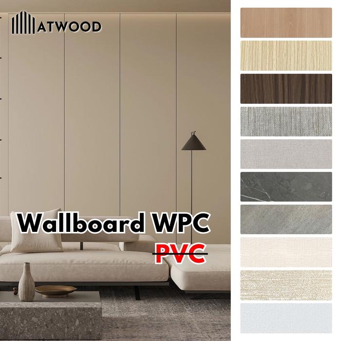 Jual Wallboard WPC Kayu | Fabric | Marmer Panel Dinding tebal 8mm ...
