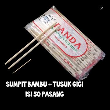 Sumpit Panda / Sumpit Bambu + Tusuk Gigi / Sumpit Kayu / Sumpit - Shop ...
