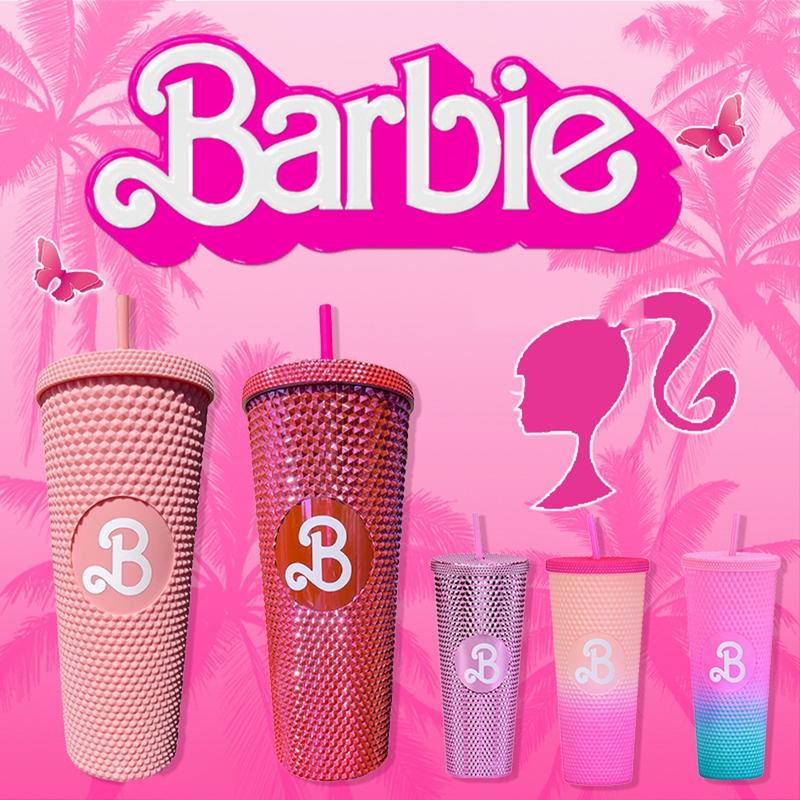 Fast ship 710ml Barbie Cup Bling Pink Tumbler Acrylic Cold Cup - TikTok ...