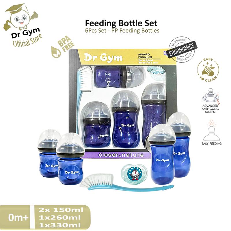 Dr Gym New Born Bayi Botol Susu 6pcs Starter Set PP Anti-Colic - TikTok ...