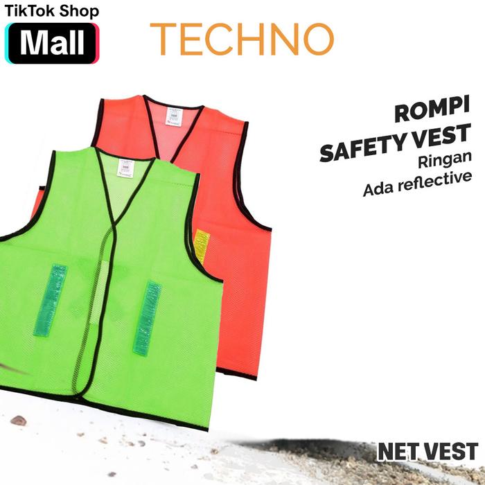 Promo Rompi Proyek Safety Techno Net Vest Jaring - Hijau - Kota Medan ...