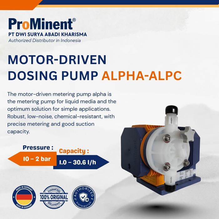 Promo ProMinent Dosing Pump ProMinent ALPHA Original 10-2 bar 1.0-30.6 ...
