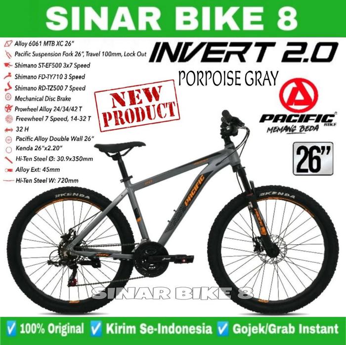 Jual Sepeda Gunung MTB PACIFIC INVERT 2.0 Alloy Shimano Ukuran 26 Inch ...